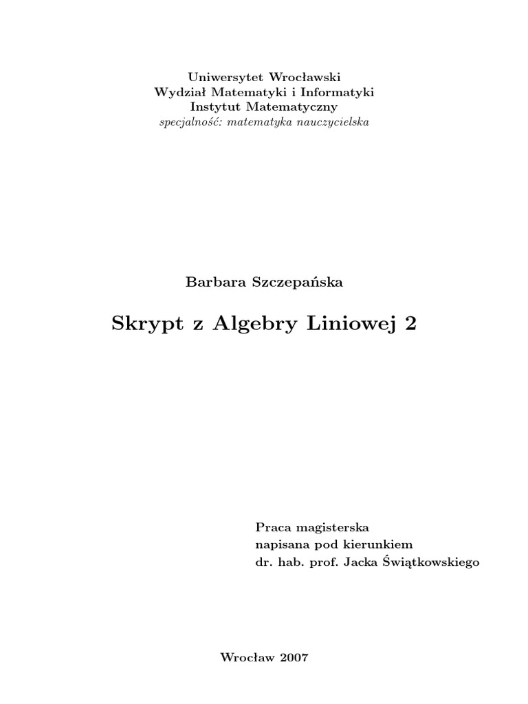 Skrypt Al2 | PDF