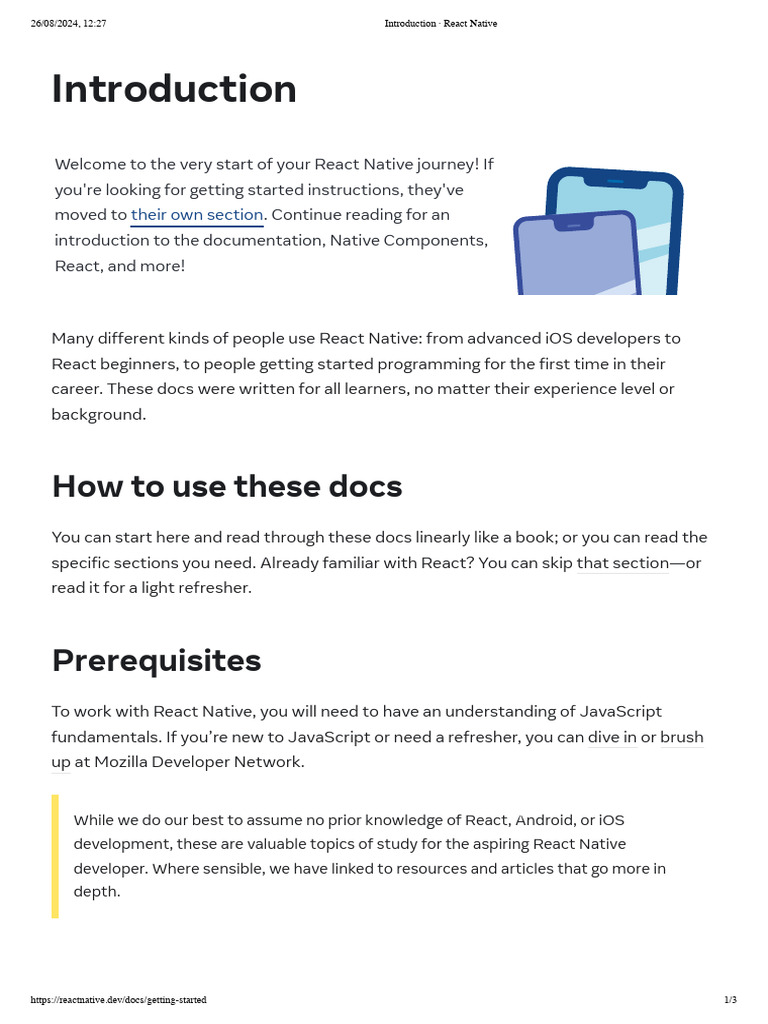 Introduction React Native$$ ( ( | PDF