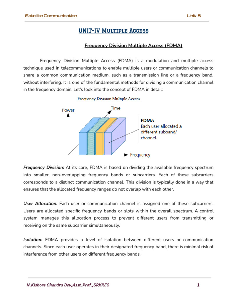 UNIT-IV Multiple Access | PDF