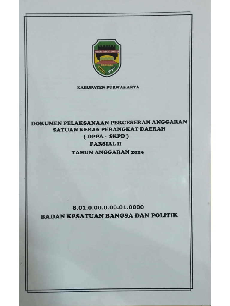 Terlaksananya Koordinasi Dan Penyusunan DPA SKPD | PDF