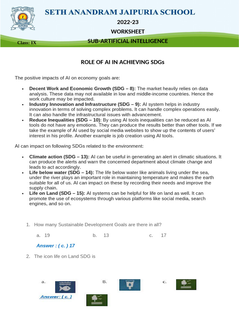 AI ON SDGs WITH ANS | PDF