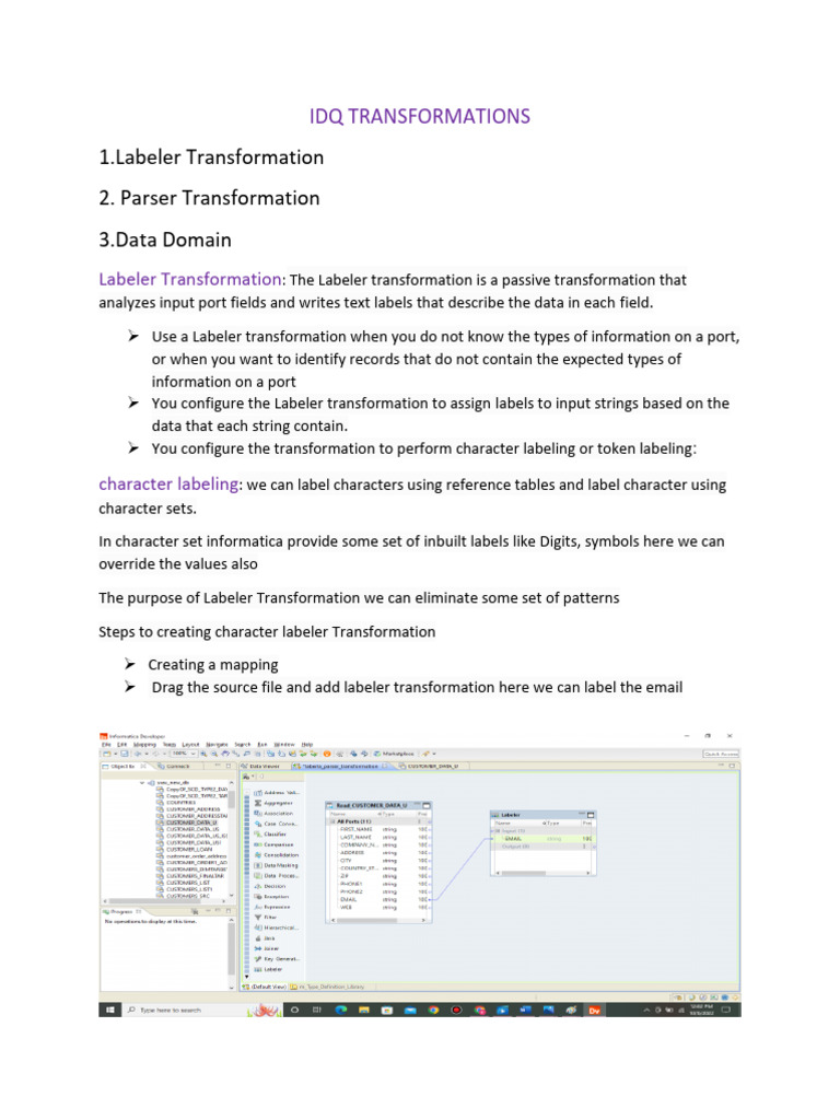 Labeler and Parser Transformations - Datadomain | PDF