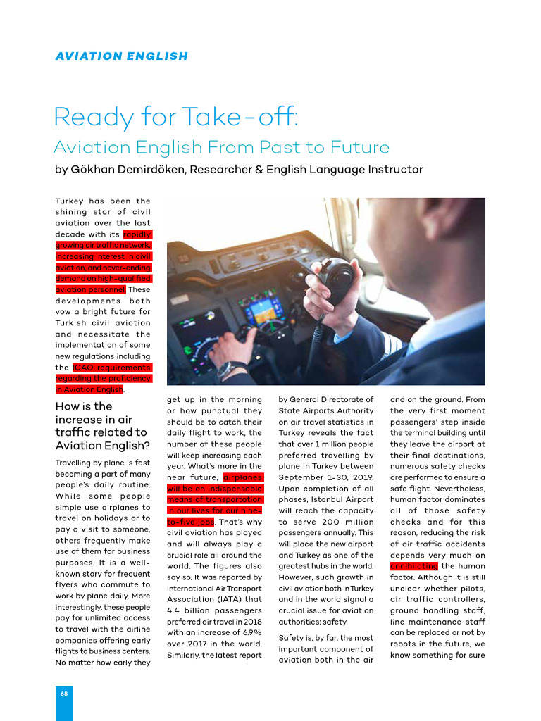 Ready For Take Off Aviation English From | PDF