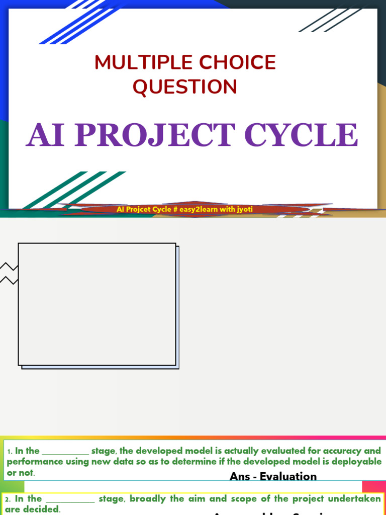 Solved MCQ - Project Cycle | PDF | Artificial Intelligence | Art
