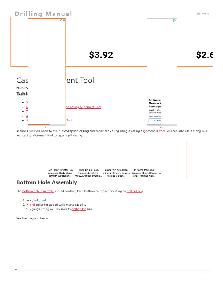 Casing Alignment Tool - Drilling Manual | PDF