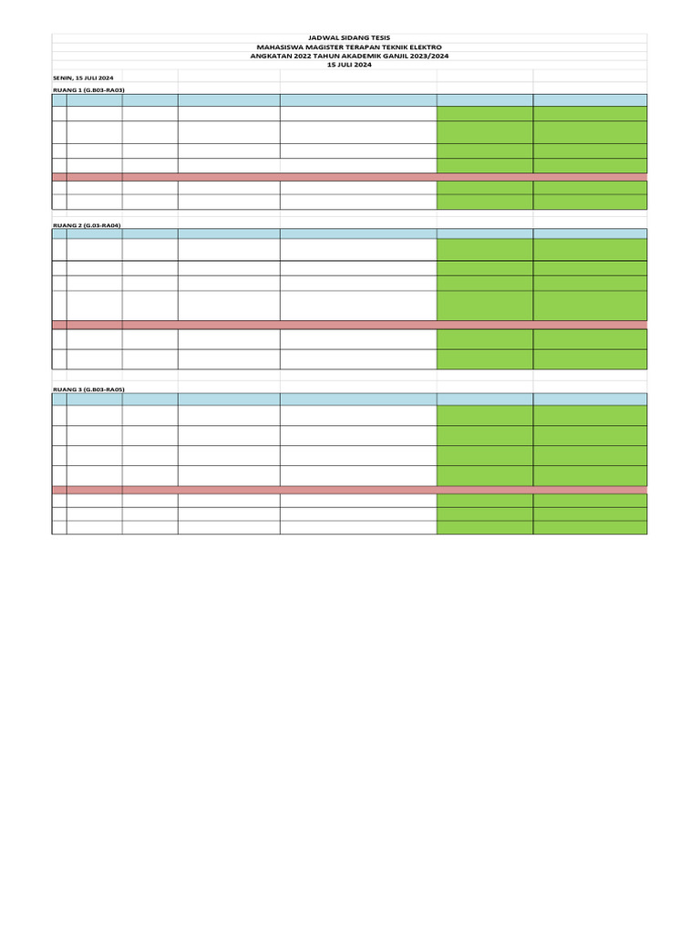 Jadwal Sidang Tesis Mahasiswa Pdf