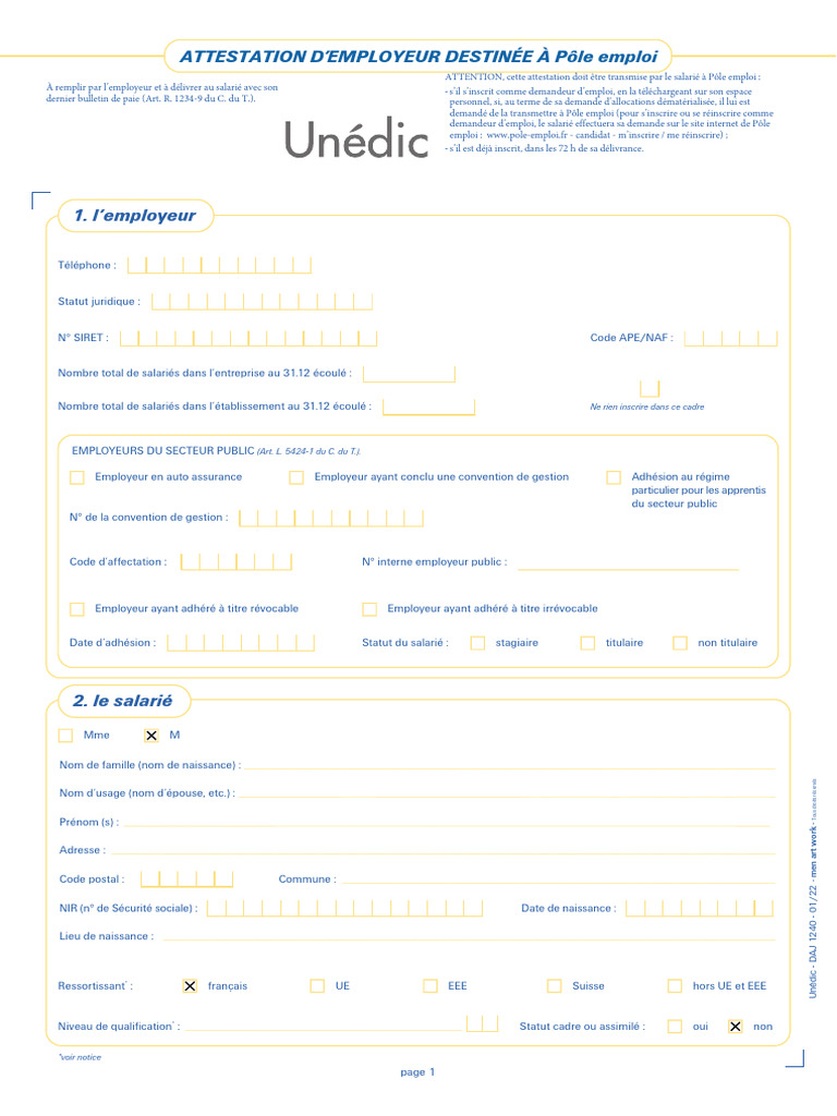 Attestation LM 1 | PDF