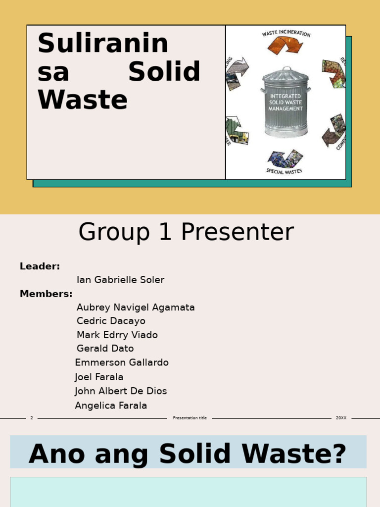 Suliranin Sa Solid Waste | PDF