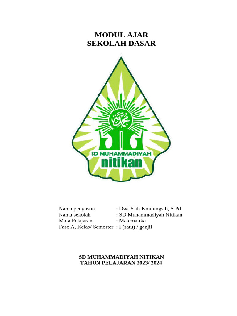 Modul Ajar MTK Bu Emi | PDF