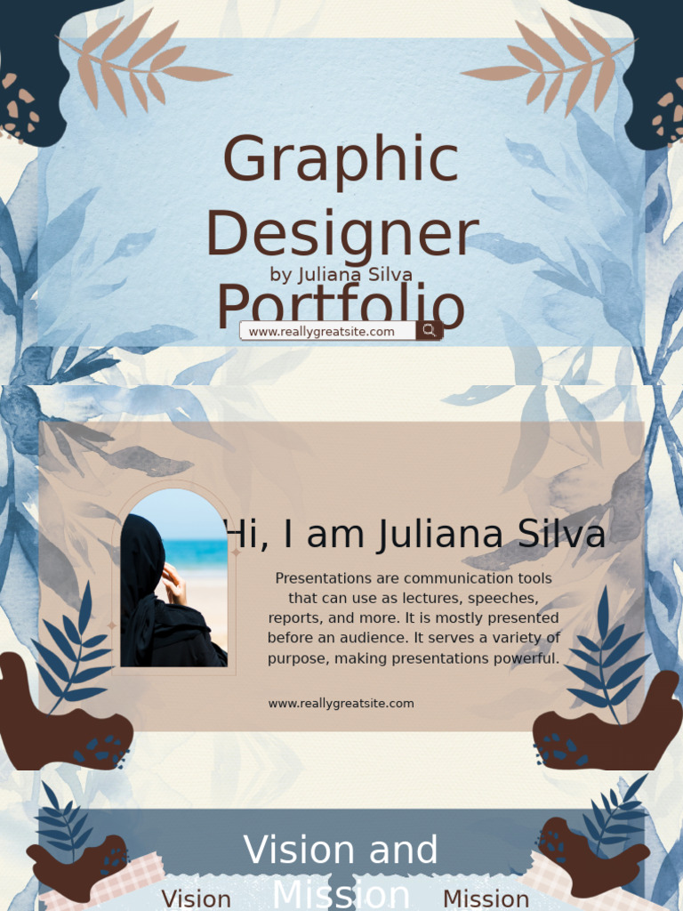 Blue Aesthetic Graphic Designer Portfolio Presentation | PDF