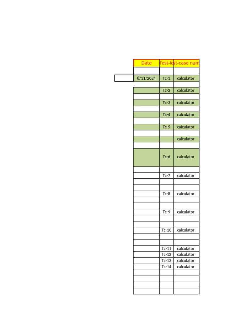 Calcy Test Cases | PDF