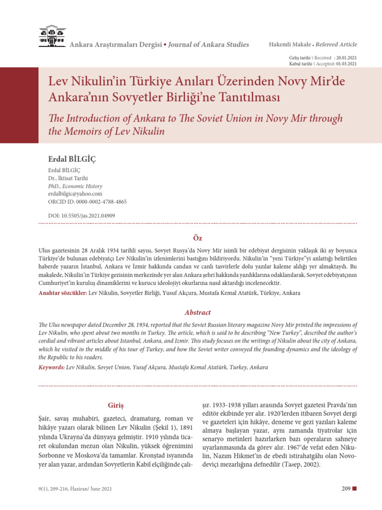 Lev Nikulin Ankara | PDF