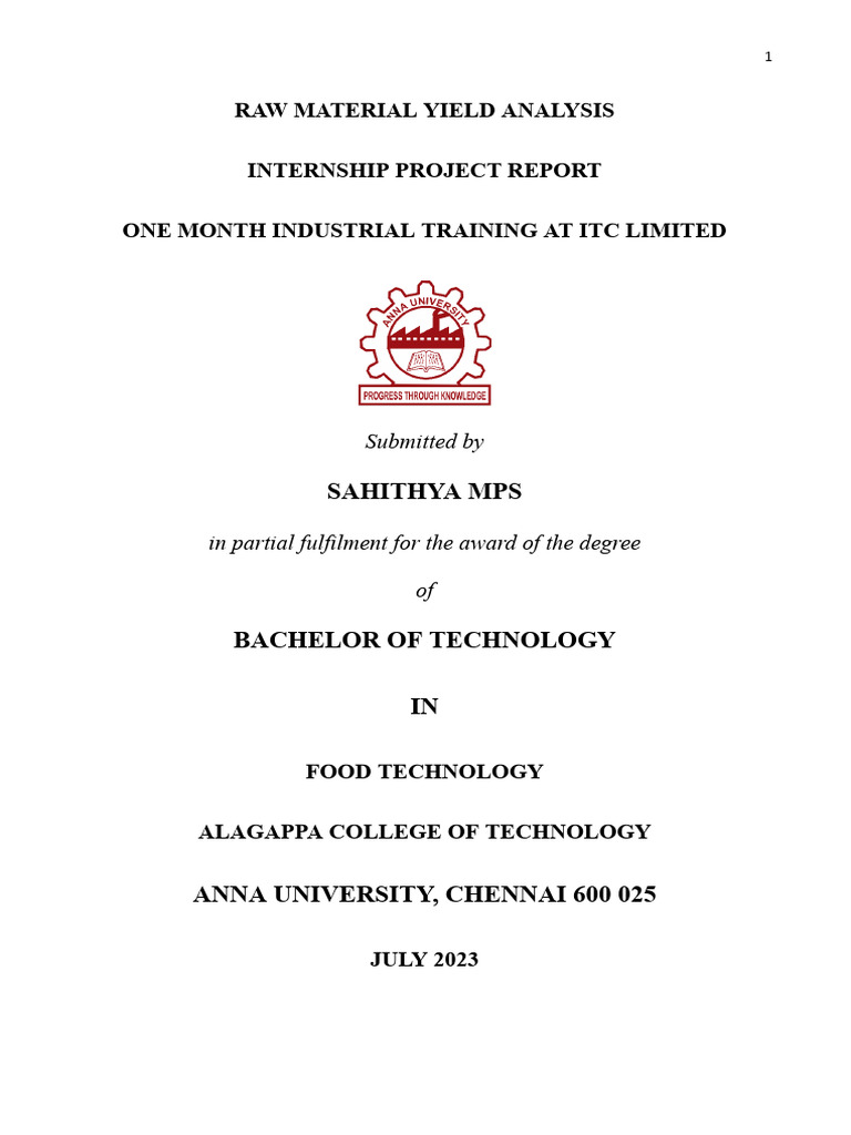Itc Report | PDF