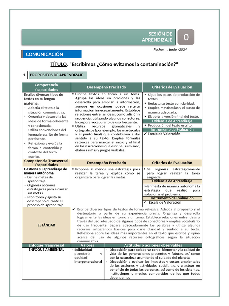 2° Pro2 Sem2 S6 Com-Sesion | PDF