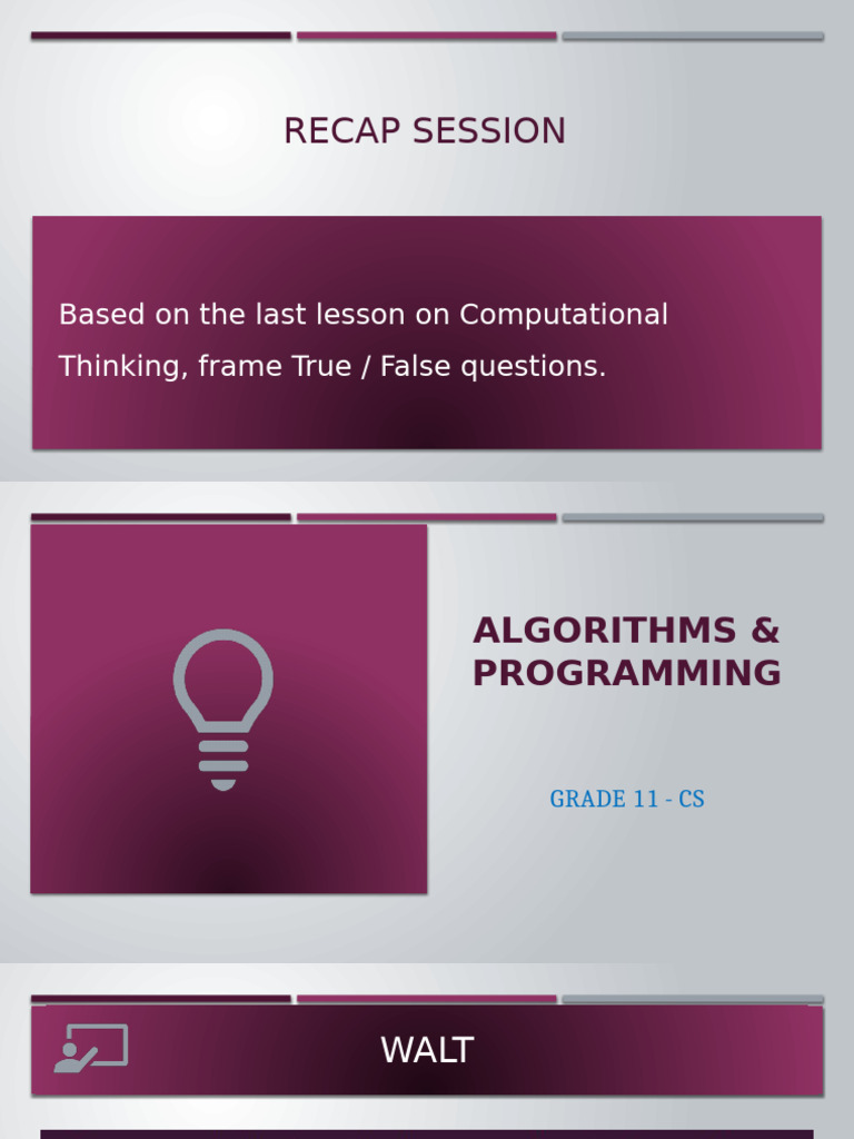 Algorithm & Programming | PDF