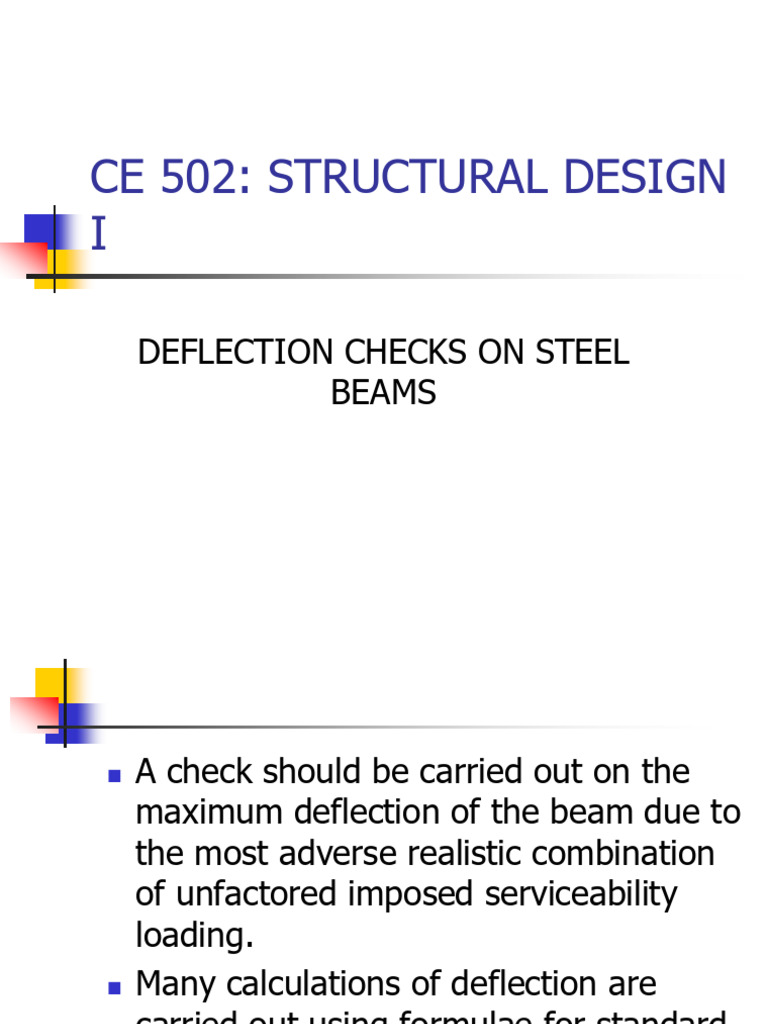 Lecture3-DEFLECTION CHECK | PDF