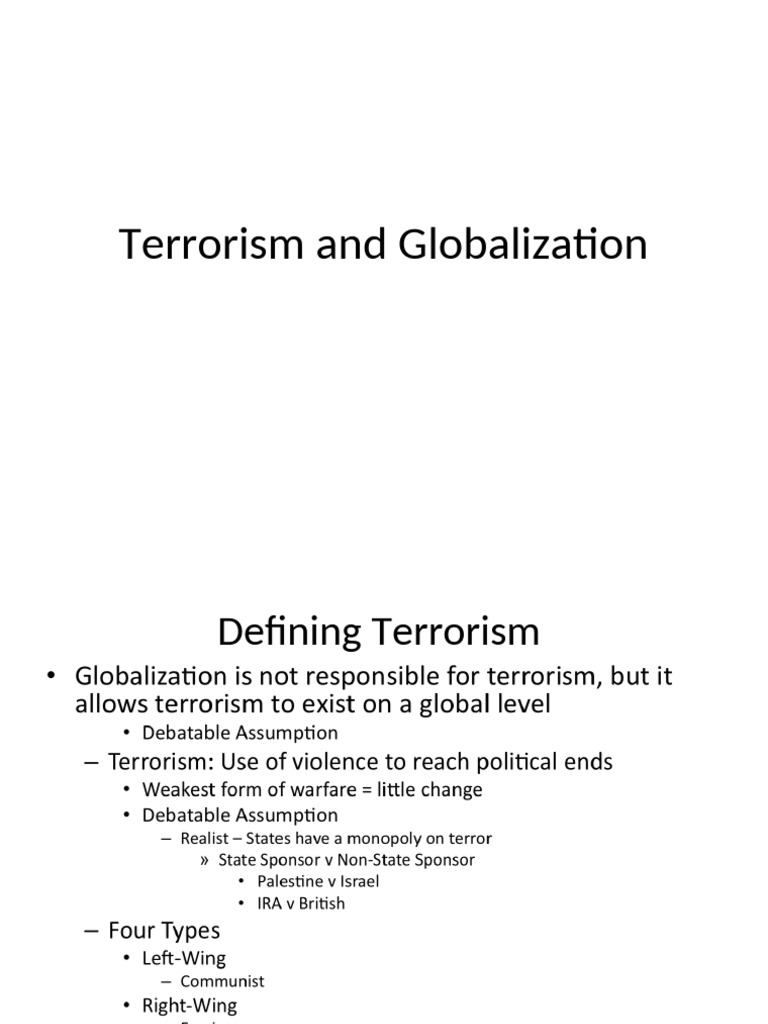 Terrorism and Globalization | PDF