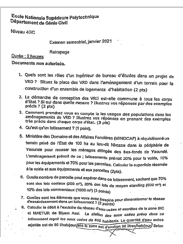 Essai de Correction SN VRD 2022 | PDF