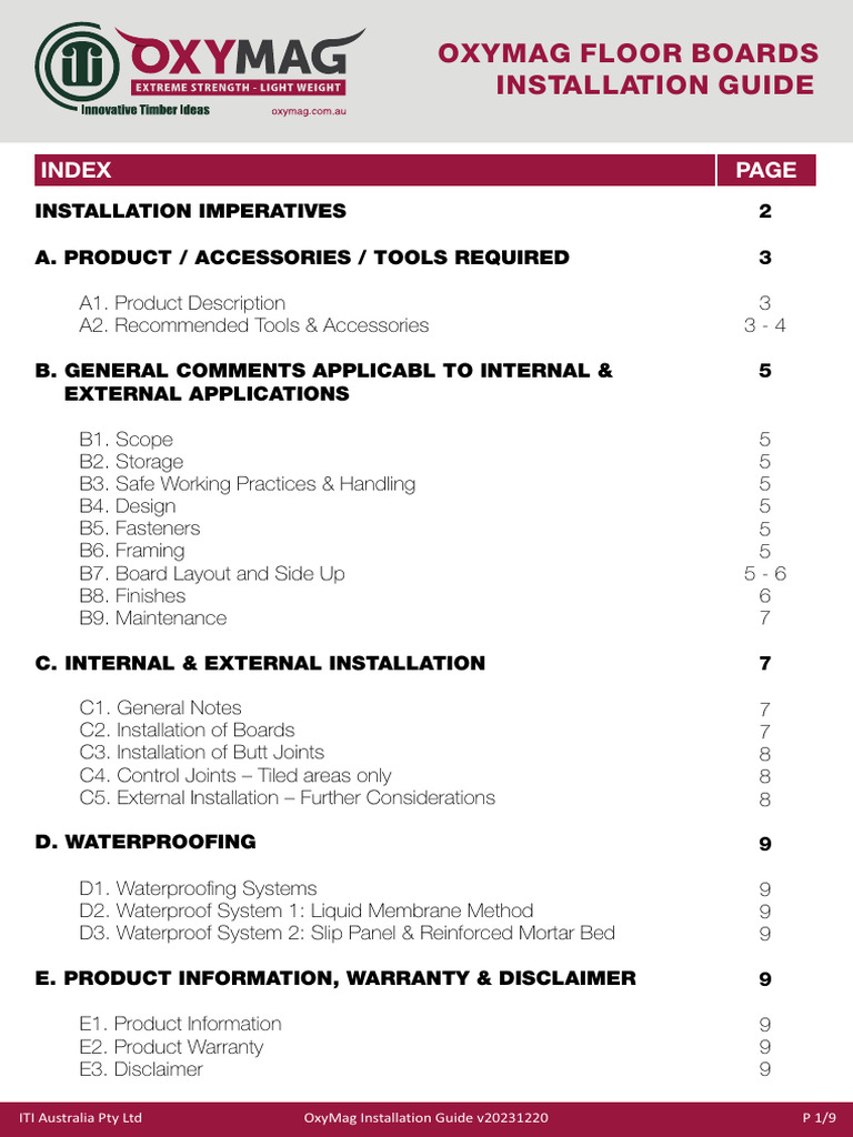 Oxy Mag Installation Guide v20231220 3f1a1fec9f | PDF