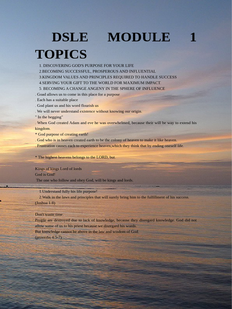 DSLE MODULE 1 T-WPS Office | PDF