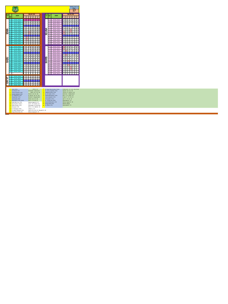 Jadwal Pelajaran 2023 2024 Pdf