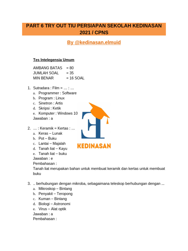 Pembahasan Part 6 To TIU | PDF