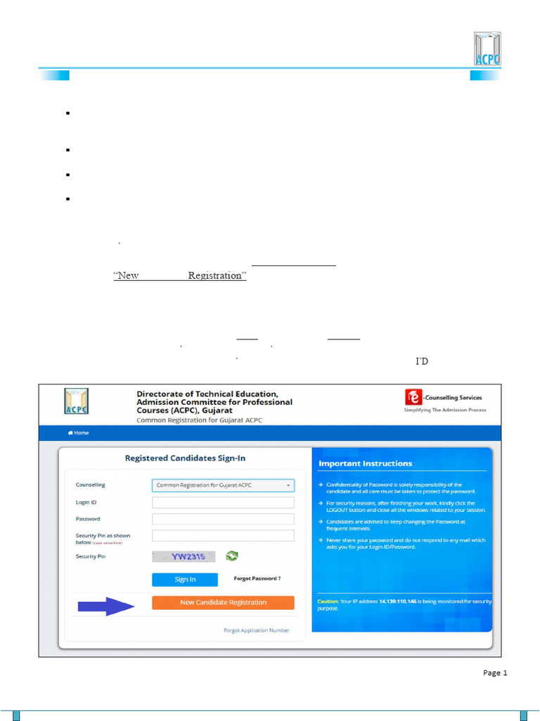 Generation of Common Profile For All Courses: Acpc-Gujarat Admission-2021 | PDF