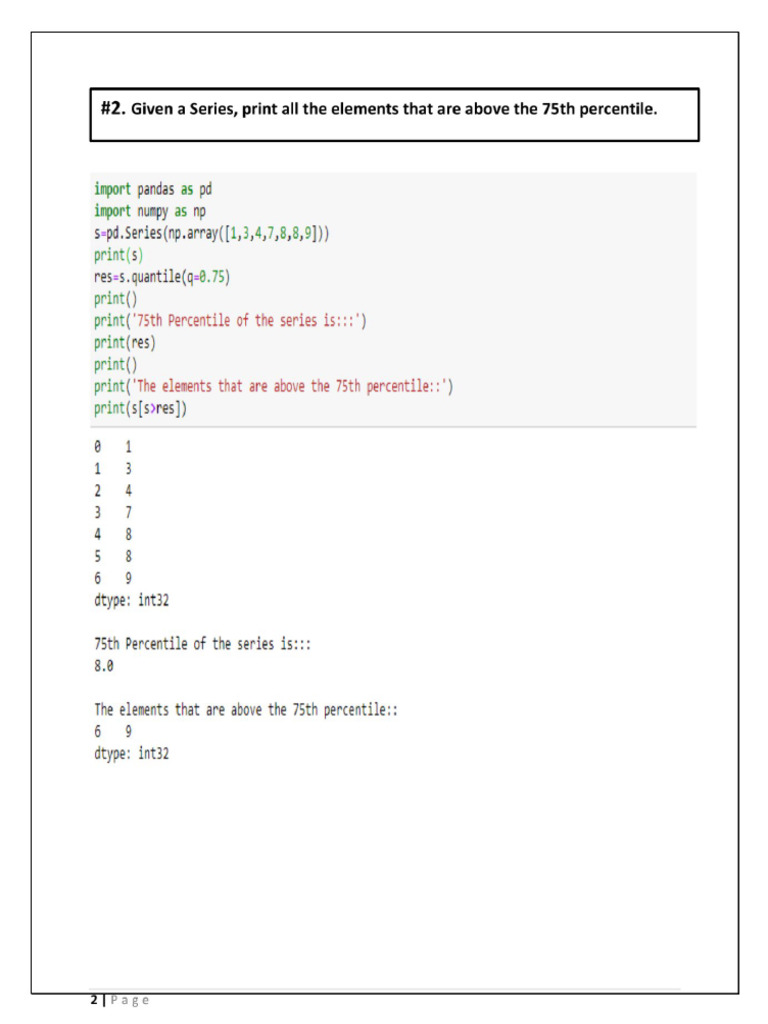 Class 12 Practical File Informatics Practices (1) - 2 | PDF