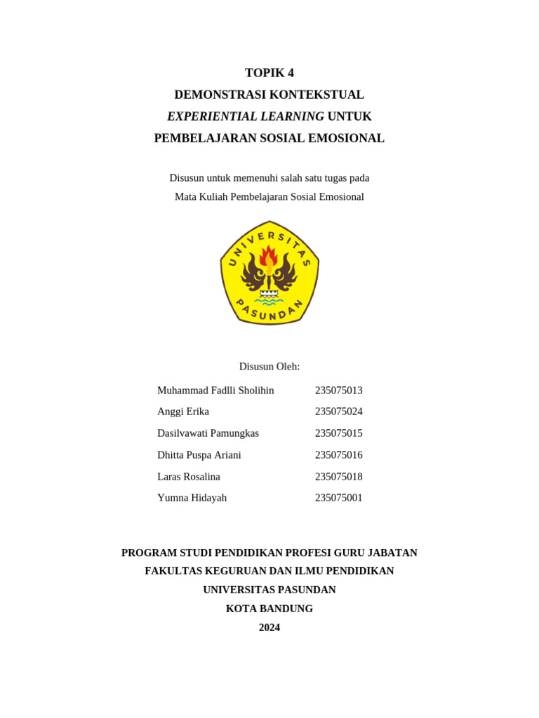 PPGMAT - Nama - T4 - PSE - DEMONSTRASI KONTEKSTUAL - LK4.4 | PDF