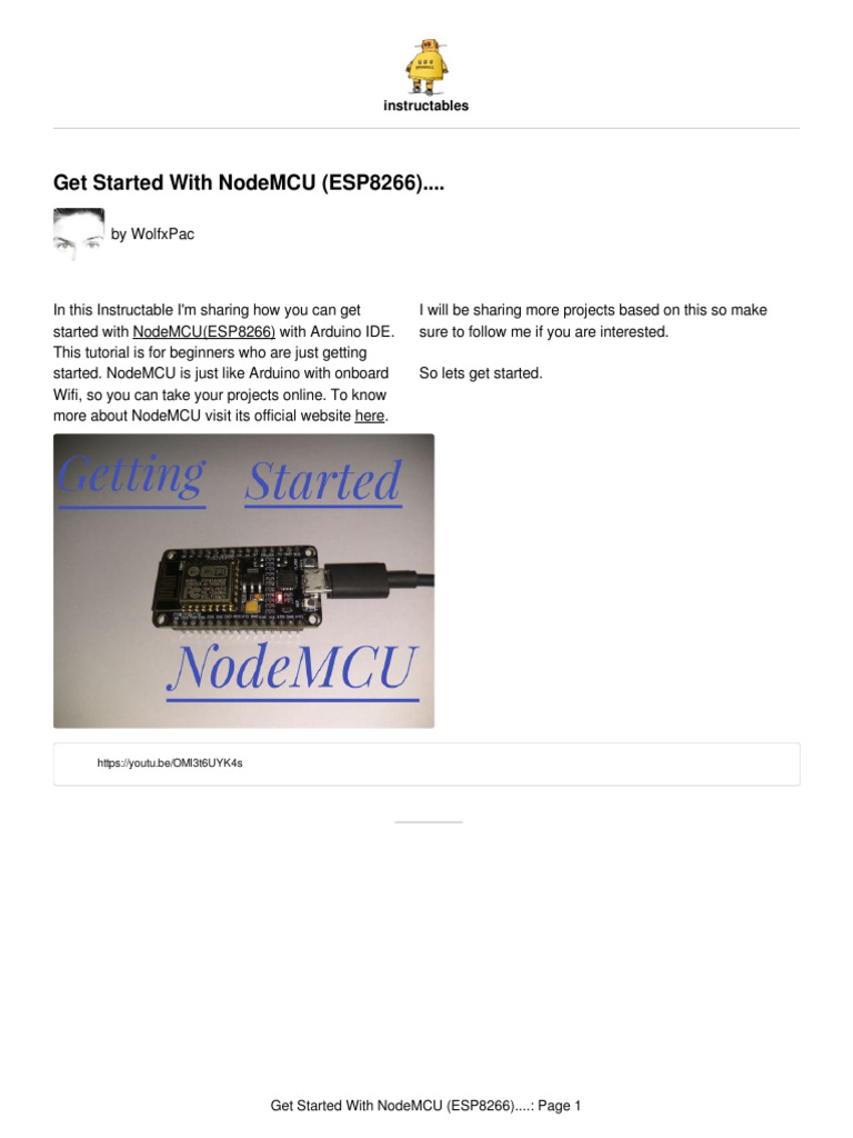 Get Started With NodeMCU | PDF