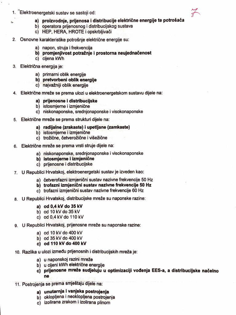Elektro Energetski Sustav | PDF