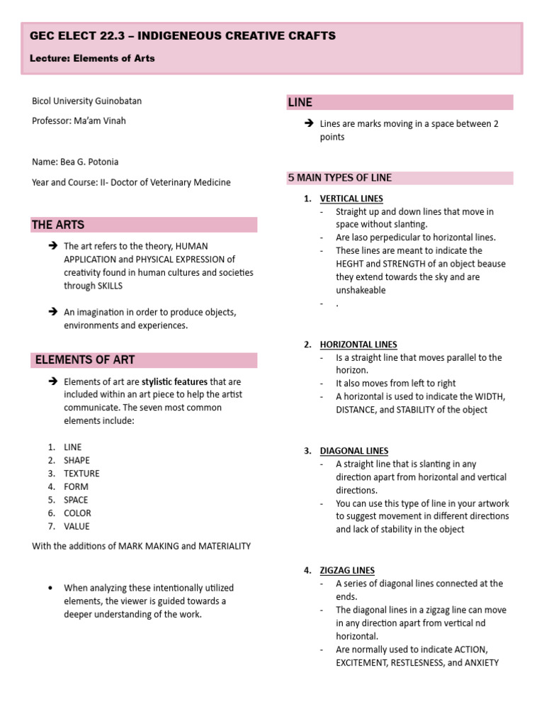 TRANSES - Elements of Art | PDF