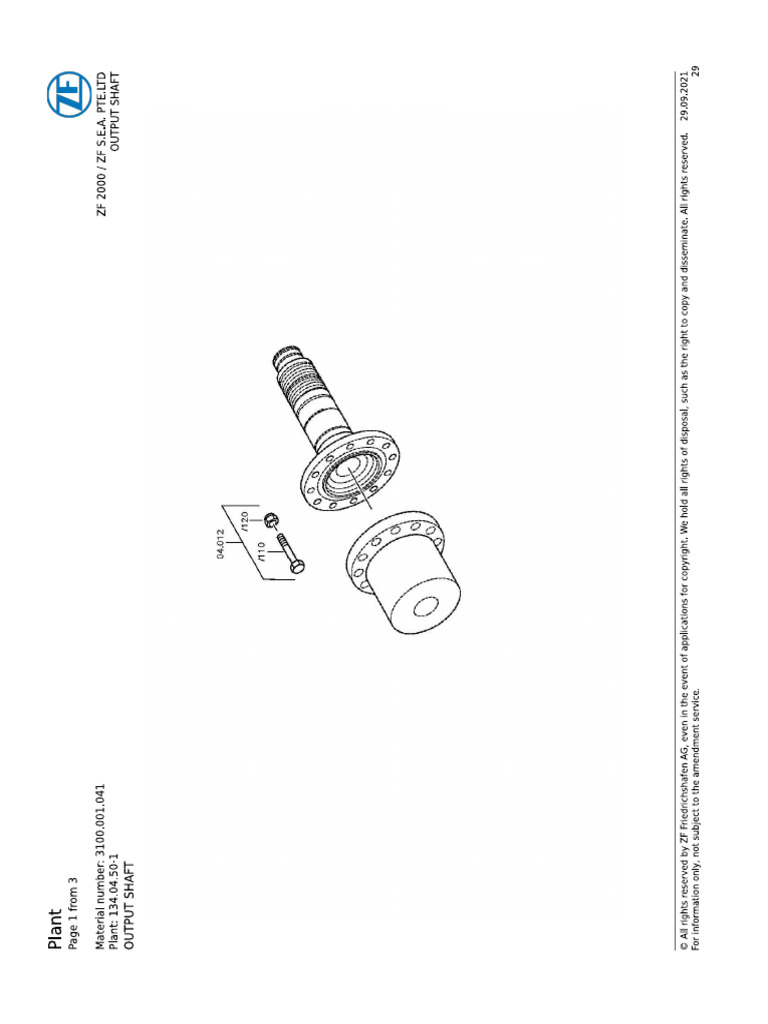 Output Shaft Drawing | PDF