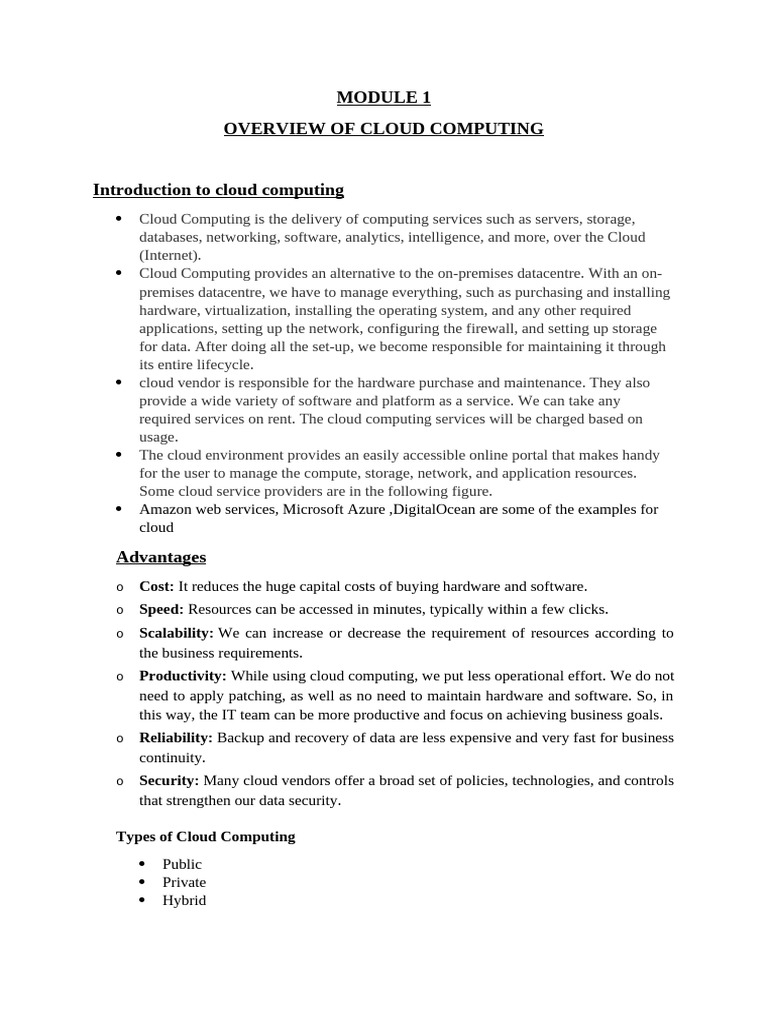 Module 1 | PDF Module 1 | PDF
