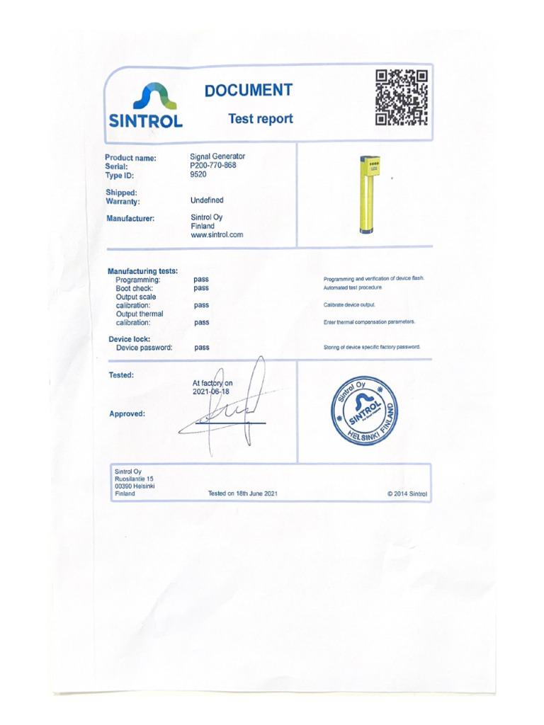 Generador Sintrol | PDF