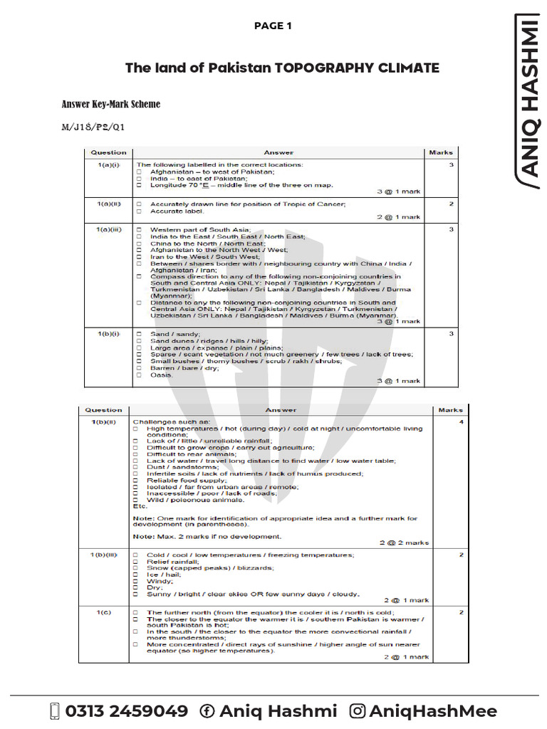 Geography Power Pack 23 Answer Booklet F | PDF