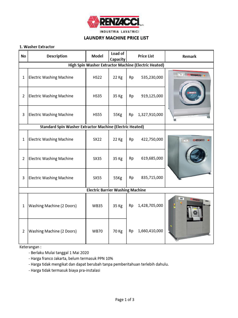 Renzacci Price List | PDF