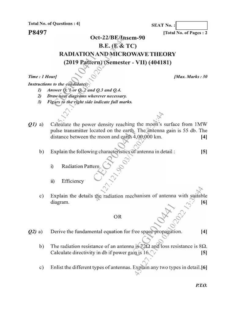 Insem (2019 Pattern) 2022 | PDF