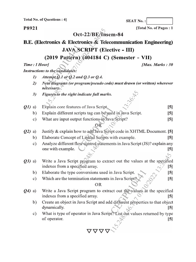 Insem (2019 Pattern) 2022 | PDF