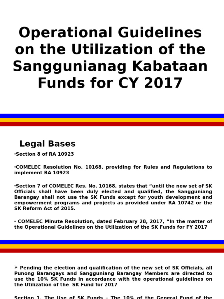 Utilization of SK Funds | PDF