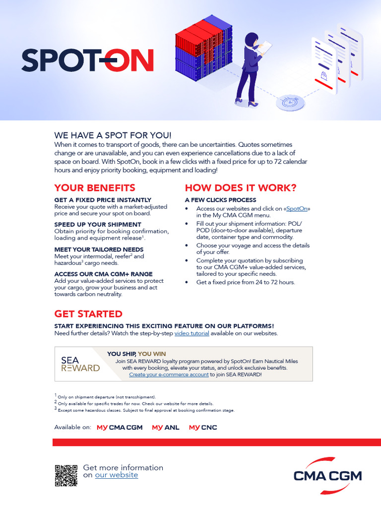 Cma CGM Spot On Flyer | PDF | Cargo | Business