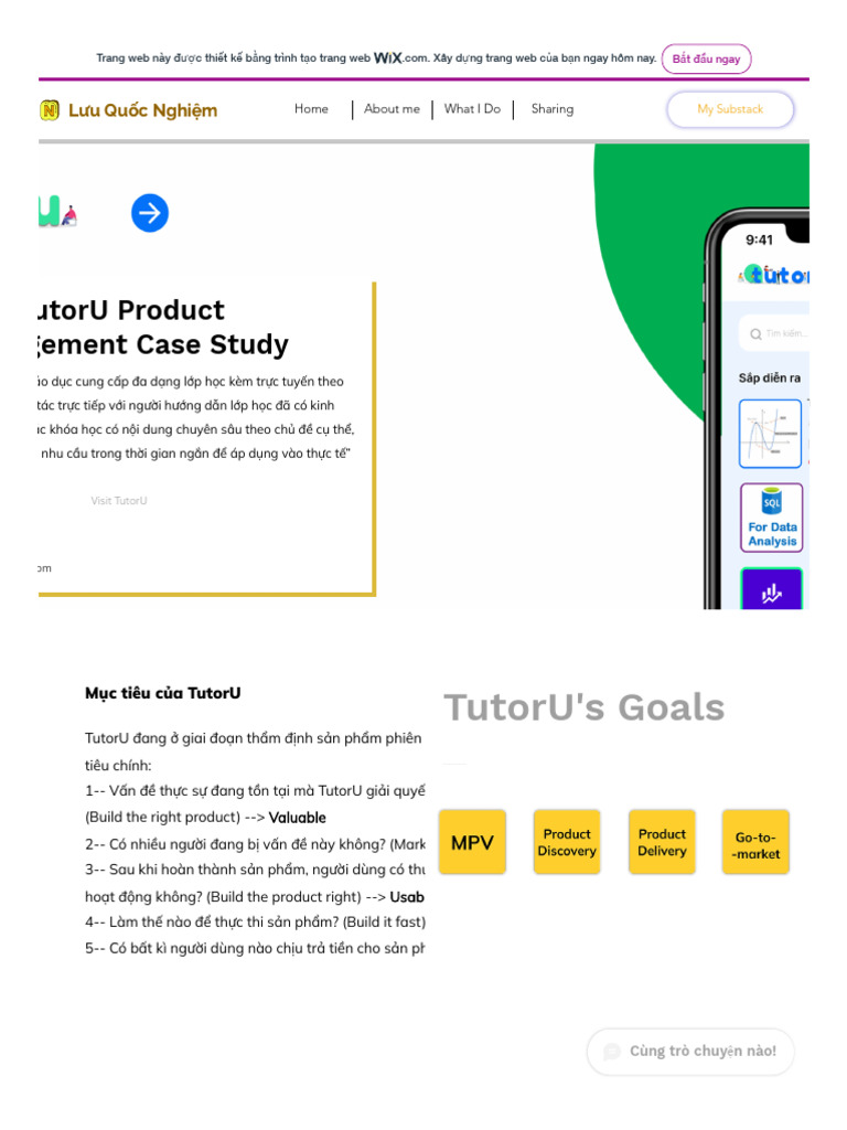 TutorU Product Management Case Study - Luu Quoc Nghiem | PDF