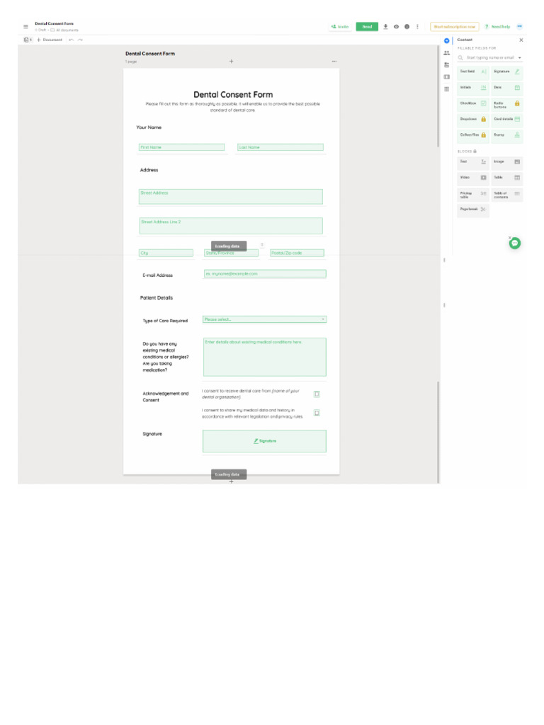 1 Dental Consent Form Pdf