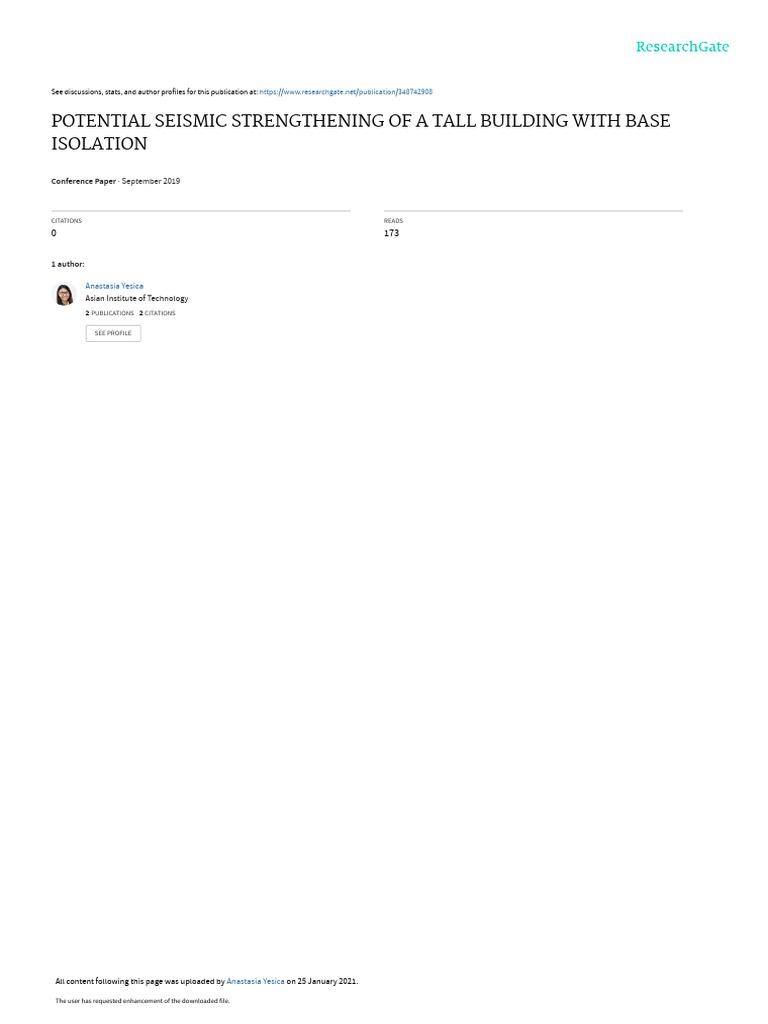 Potential Seismic Strengthening of A Tall Building With Base Isolation ...