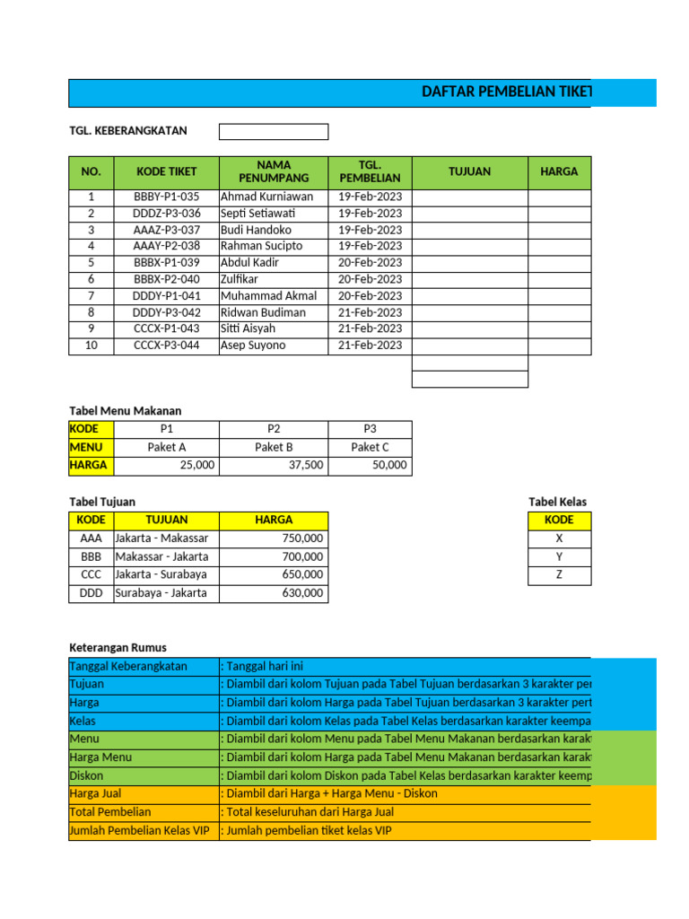 Excel Test - Basic - Latihan Kerja | PDF
