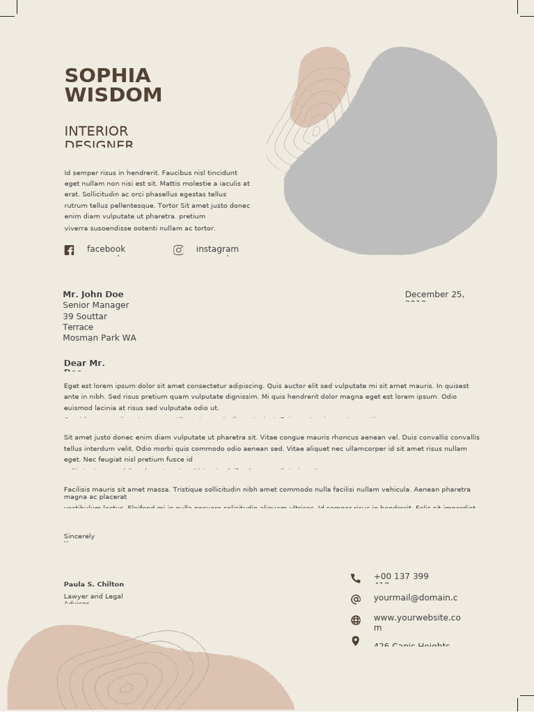 Interior Design CV Resume | PDF