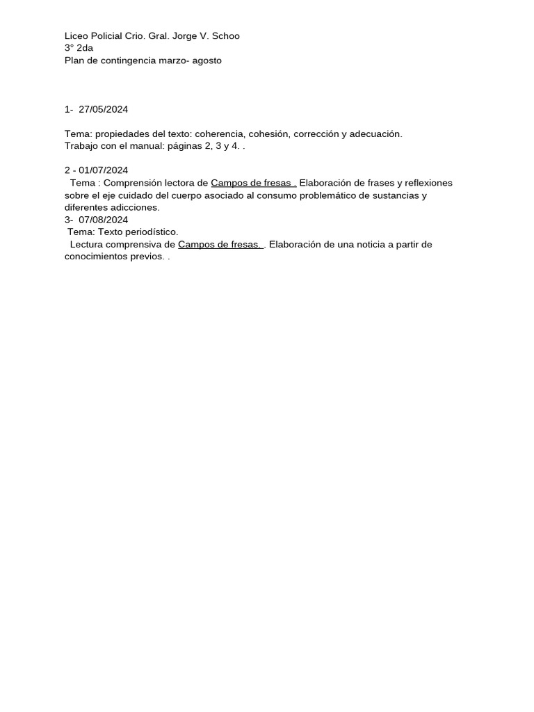 Contingencias de 3° 2da | PDF