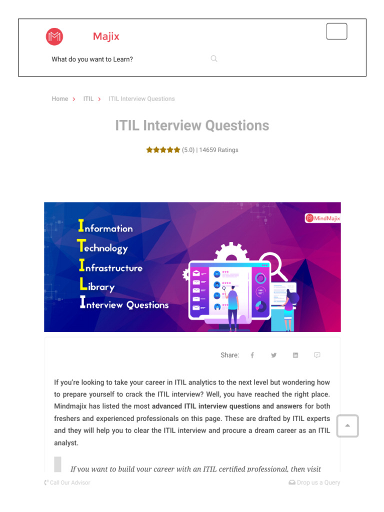 Top 50 ITIL Interview Questions You Must Learn in 2020 | PDF