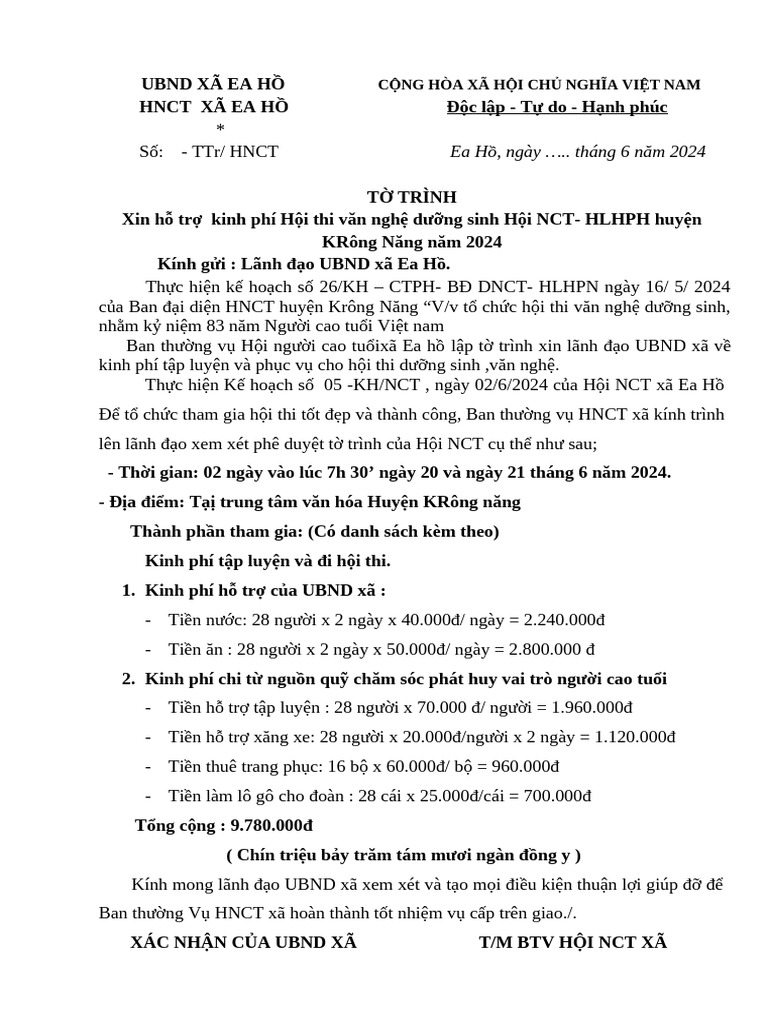 12 T Trình Xin T CH C Dân Vũ | PDF