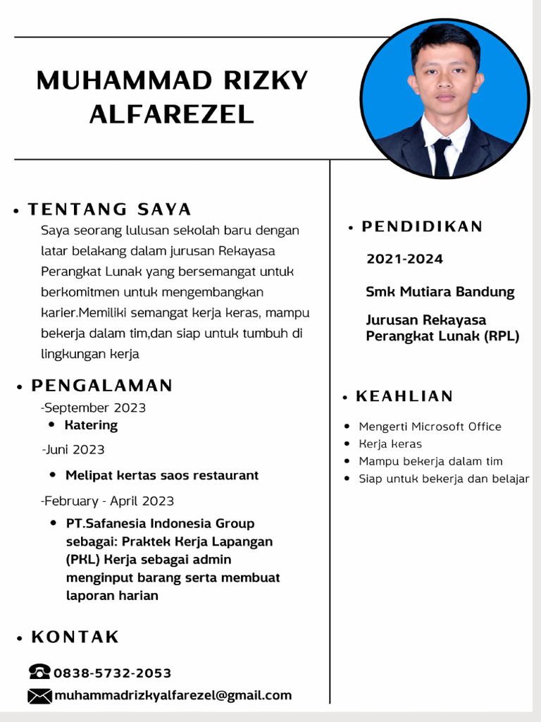 Muhammad Rizky Alfarezel CV | PDF